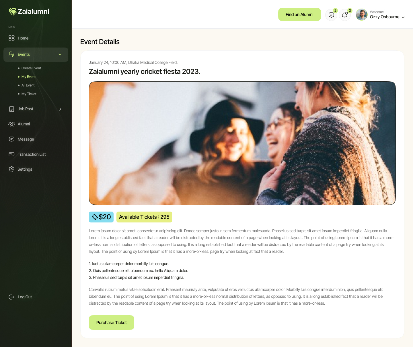 Zaialumni - Alumni Association Laravel Script / Alumni Management Software. by zainiktheme
